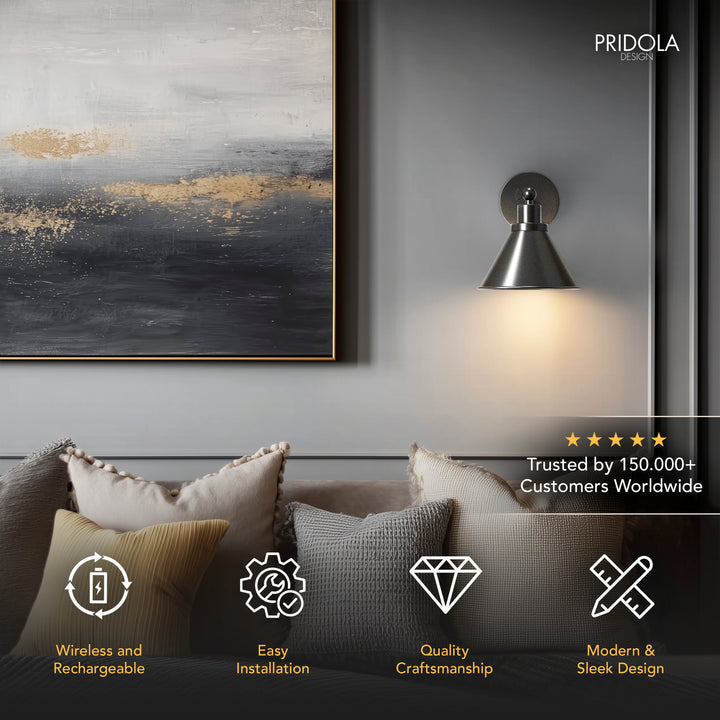 INDUSTRIAL WIRELESS WALL SCONCE